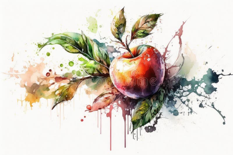 Watercolor Art. Popular Art. Artwork, Artist. Isolated on White ...