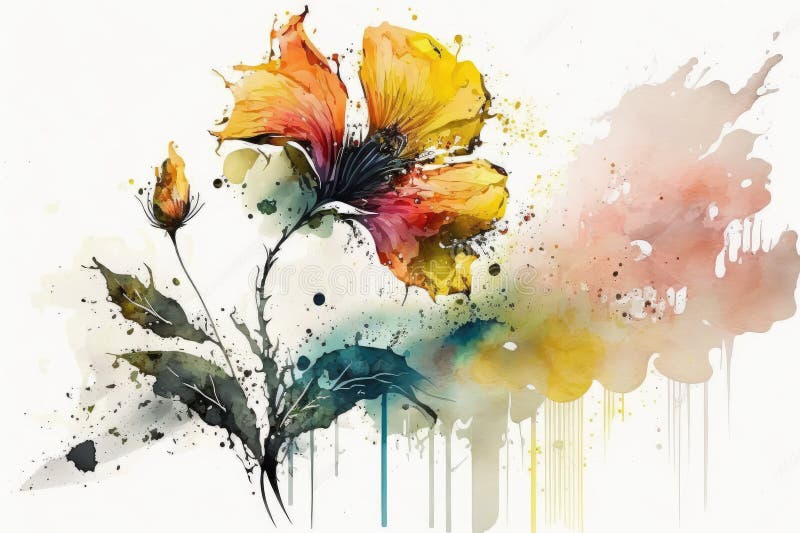 Watercolor Clipart. Popular Art. Artwork, Artist. Isolated on White ...