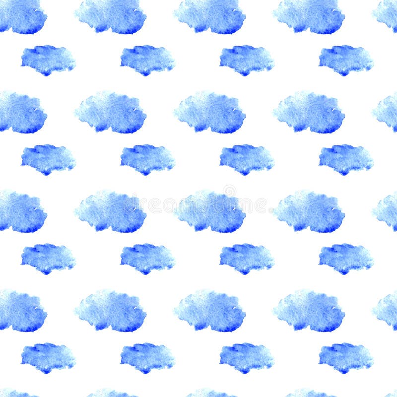 Watercolor cloud pattern stock illustration. Illustration of decoration ...