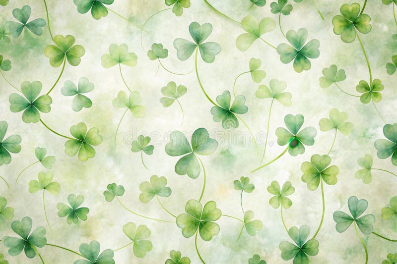 Watercolor Clover Leaf Pattern Stock Illustrations – 3,631 Watercolor ...