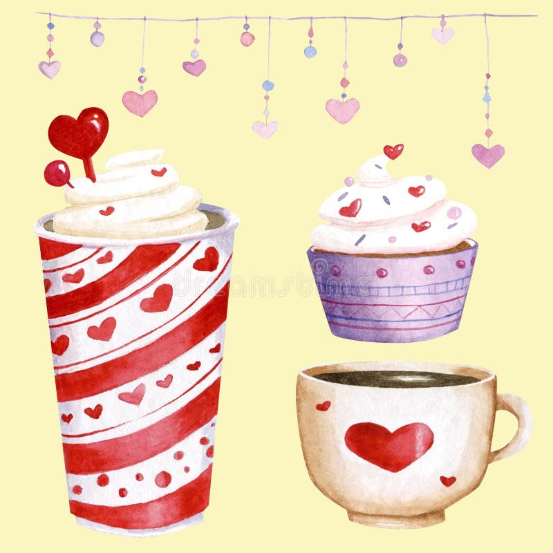 2,981 Watercolor Coffee Cup Stock Photos - Free & Royalty-Free Stock ...