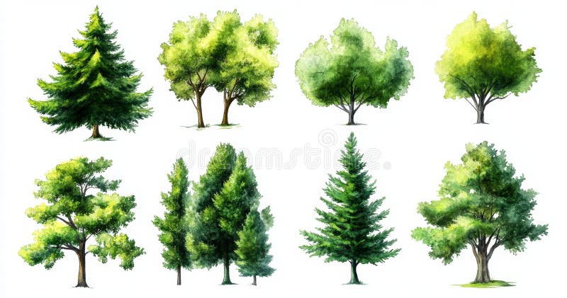 The Watercolor Collection Includes an Abstract Color Side View of a ...