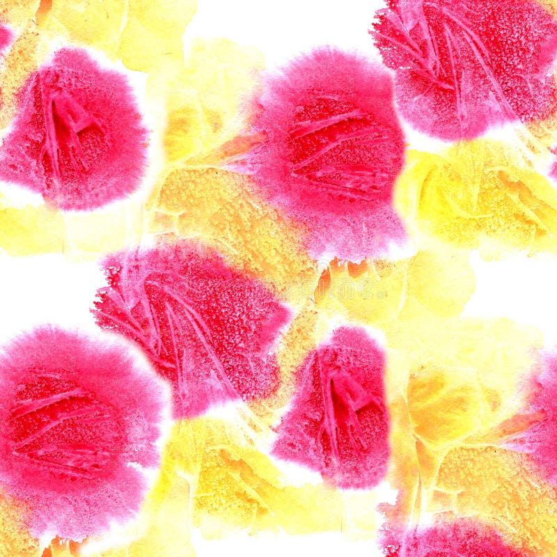 Watercolor Colored Texture Seamless Pattern. Stock Illustration ...