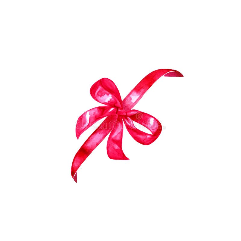 Watercolor Colorful Red Pink Isolated Decorative Bows of Ribbon Stock ... Watercolor Colorful Red Pink Isolated Decorative Bows of Ribbon Stock ...