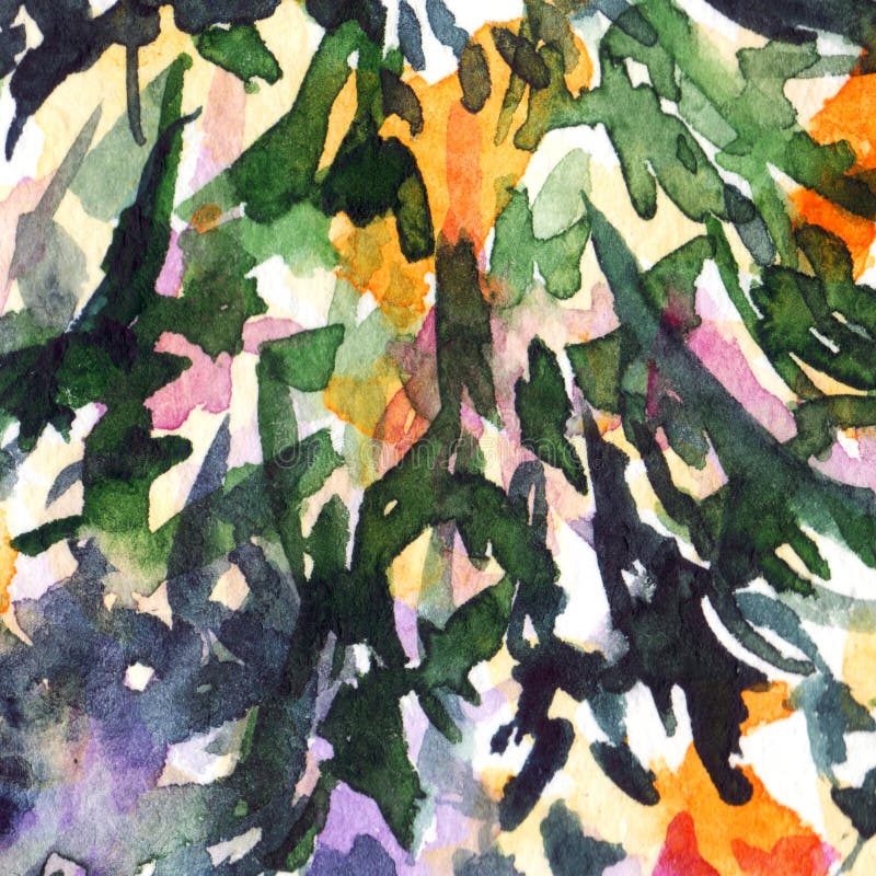 Watercolor Colorful Stroke Abstract Pattern Texture Background Stock ...