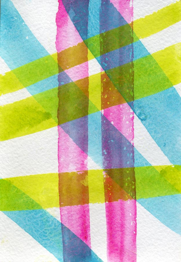 Watercolor Colorful Strokes Pattern Stock Illustration - Illustration ...