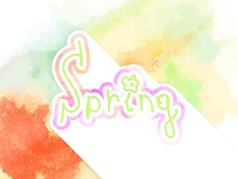 Watercolor Composition Spring Design. + EPS10 Stock Vector ...