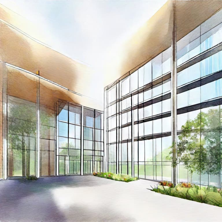 Watercolor of Conceptual Visualization of the BIM Model Utilities of ...