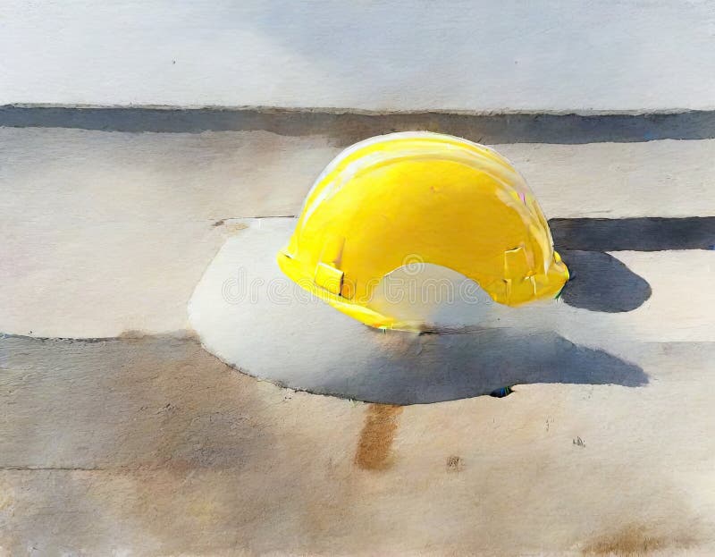 Watercolor of Construction Site on a Construction Site Stock ...