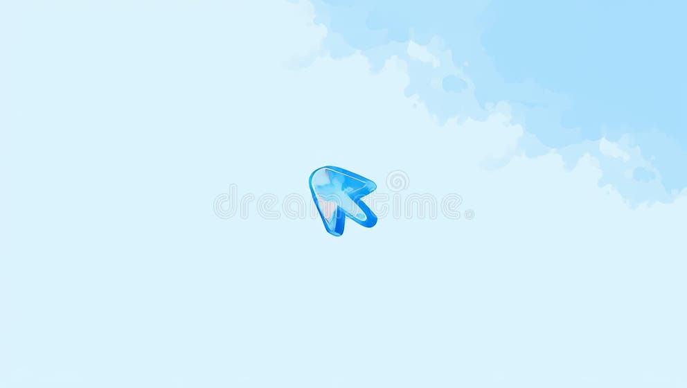 Watercolor Cursor Icon stock illustration. Illustration of mouse ...