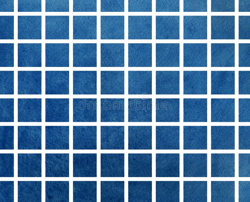 Watercolor Dark Blue Squares. Stock Illustration - Illustration of flag ...