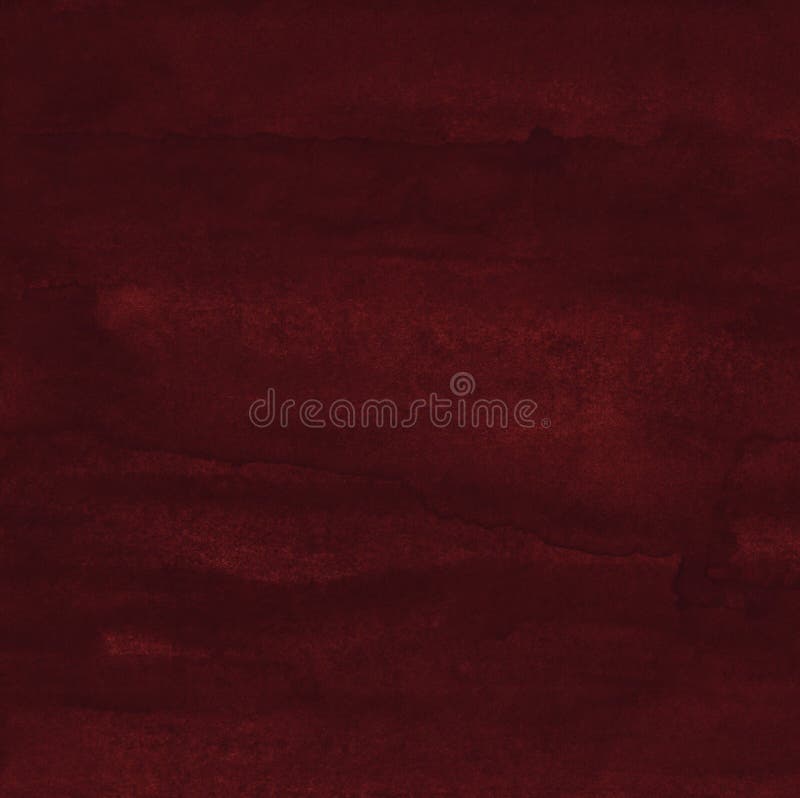 Watercolor Dark Ruby Red Background, Hand Painted. Watercolour Old ...