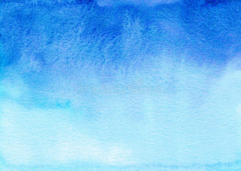Watercolor Deep Blue And White Gradient Background Watercolour