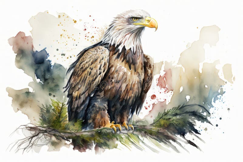 Watercolor Bald Eagle Stock Illustrations – 251 Watercolor Bald Eagle Stock Illustrations ...