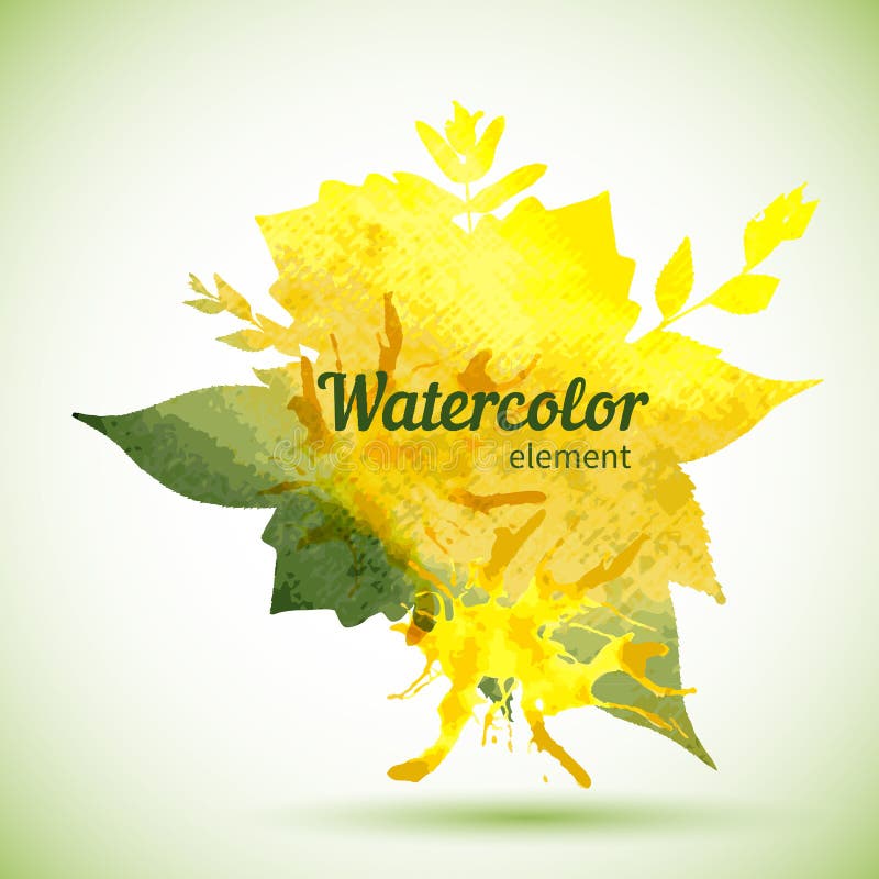 Watercolor Design Element for the Realization Stock Illustration ...