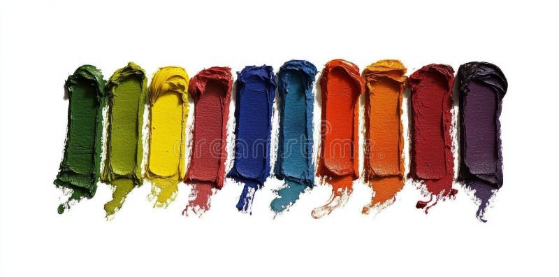 A Watercolor Design Featuring Striped Patterns in Bold Colors with a ...