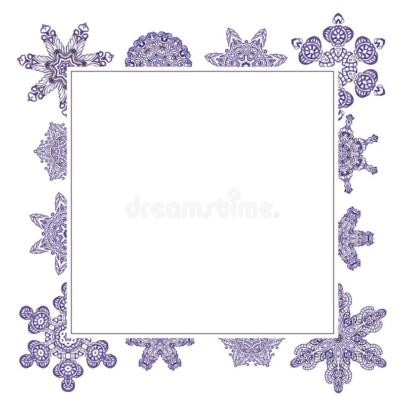 Purple Snowflake Border Stock Illustrations – 1,982 Purple Snowflake ...