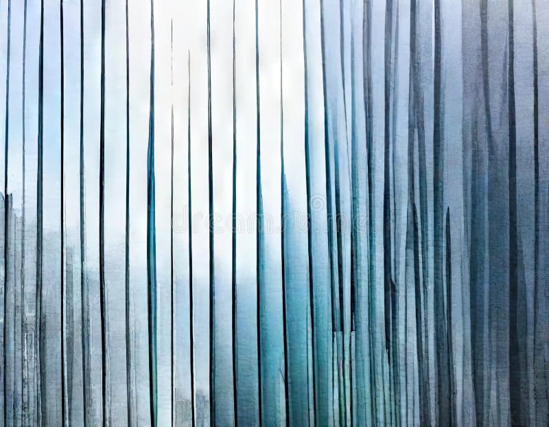 Watercolor of Dramatic Perspective of Clean Glass on Tall Building ...