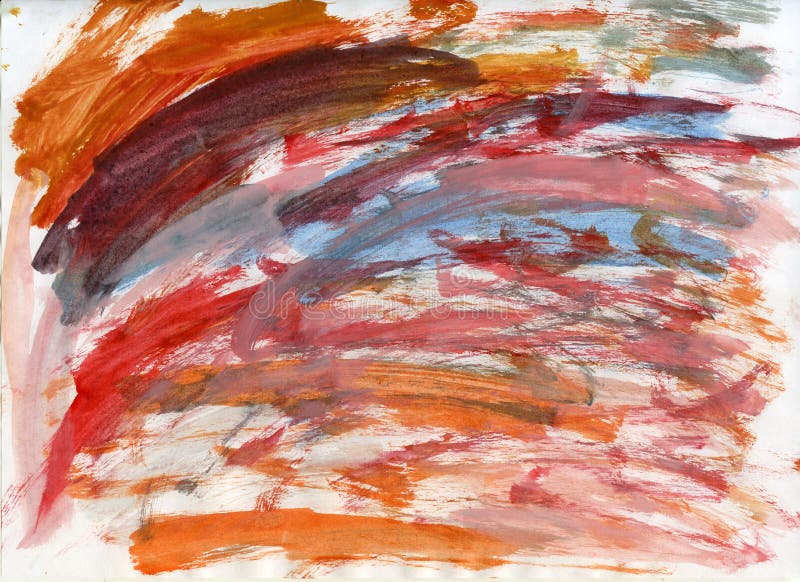 Watercolor Drawing. Abstract Play of Colors Stock Illustration ...