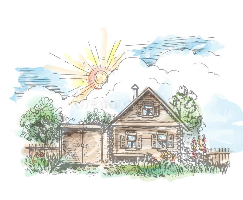 Rustic Draw House Stock Illustrations – 416 Rustic Draw House Stock ...