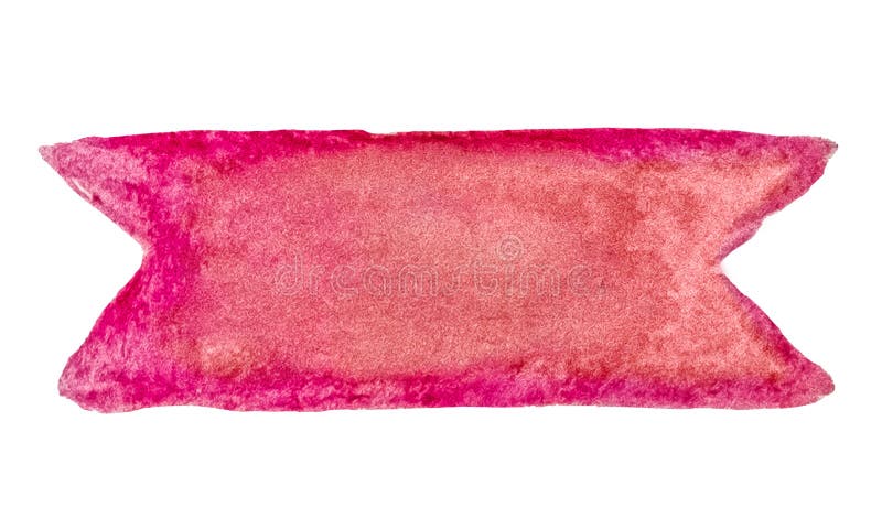 Watercolor Drawing of Pink-red Rectangular Ribbon Stock Image - Image ...