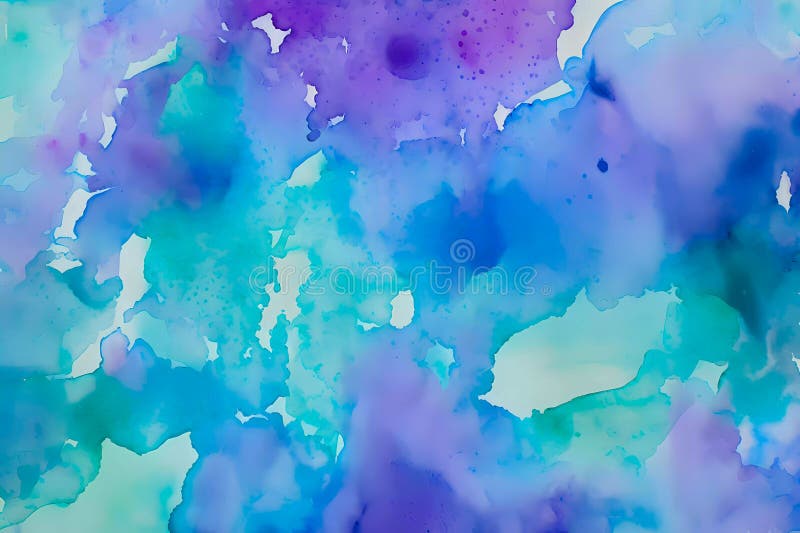 Watercolor Dreams: Abstract Flowing Background, Generative AI Stock ...