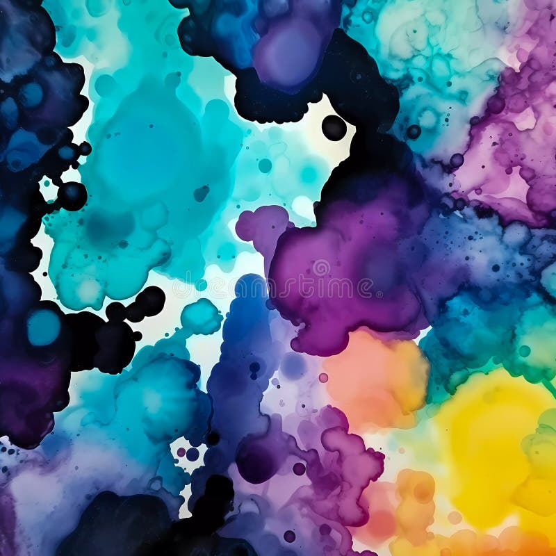 Watercolor Dreams: Abstract Flowing Background, Generative AI Stock ...