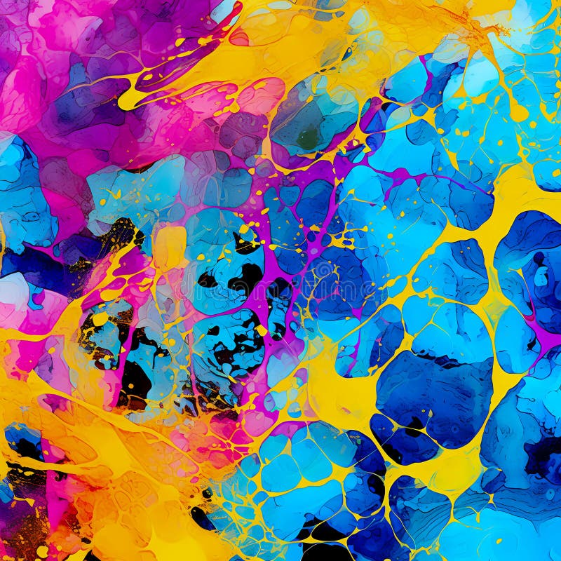 Watercolor Dreams: Abstract Flowing Background, Generative AI Stock ...