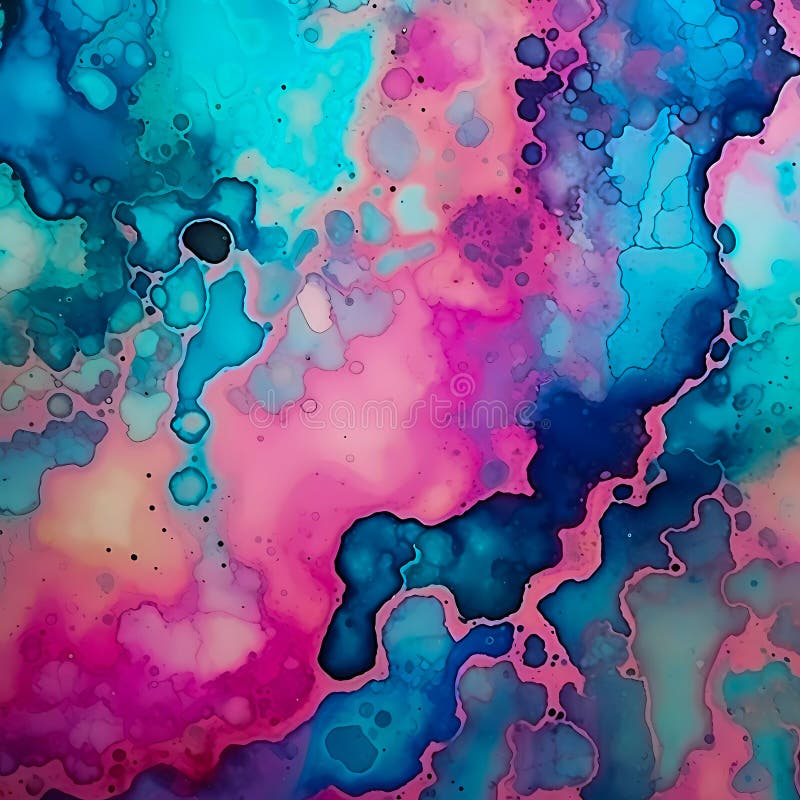 Watercolor Dreams: Abstract Flowing Background, Generative AI Stock ...
