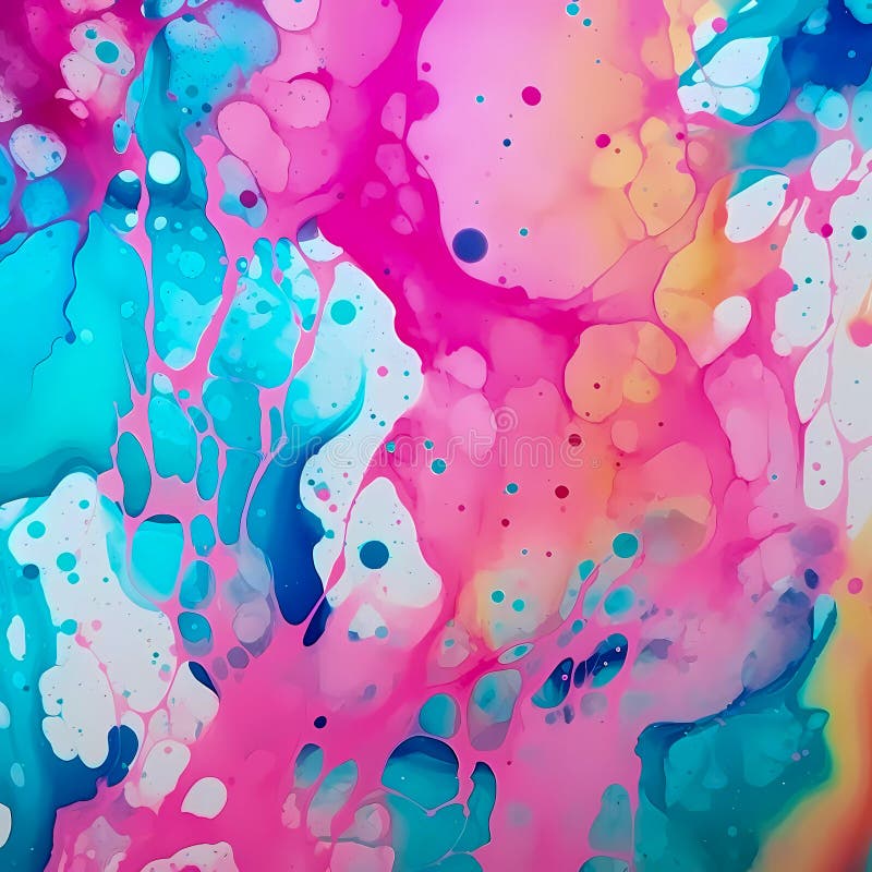 Watercolor Dreams: Abstract Flowing Background, Generative AI Stock ...