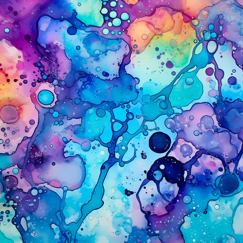 Watercolor Dreams: Abstract Flowing Background, Generative AI Stock ...