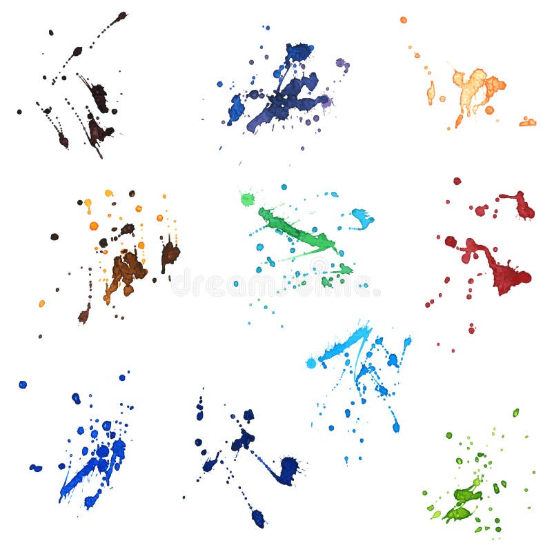 Watercolor Drop Splash Vector Hand Drawn Paint Stock Vector ...