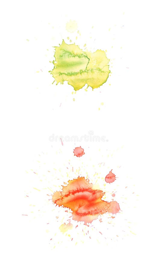 Watercolor Drop Stain Isolated Stock Photo - Image of artistic, bright ...