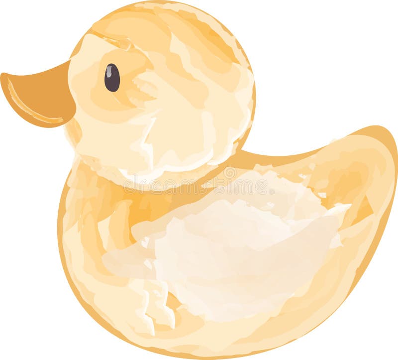 Watercolor Duck Toy stock vector. Illustration of toddler - 365087016