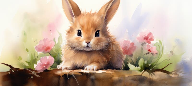 Watercolor Easter Postcard Template with Vibrant Spring Designs and ...