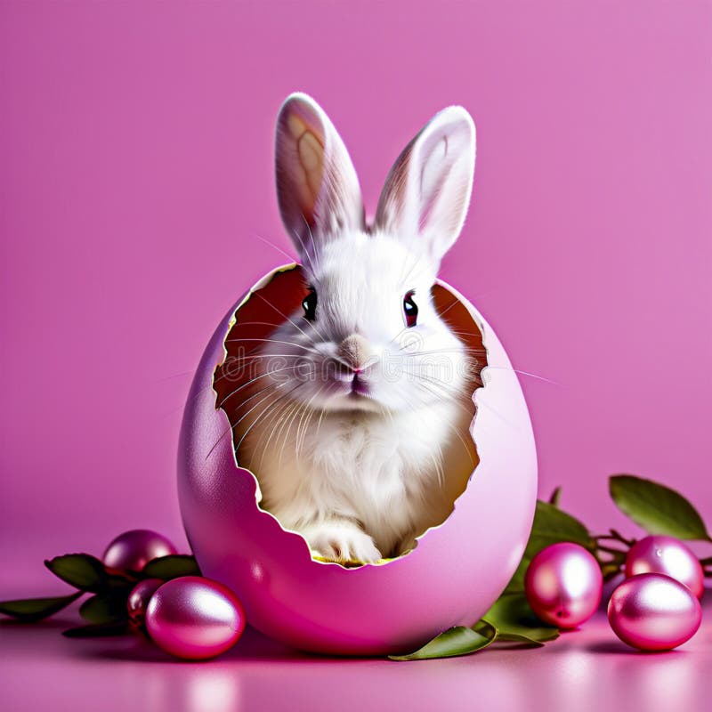 Watercolor Easter Scene on a Bright Background with Soft, Flowing ...