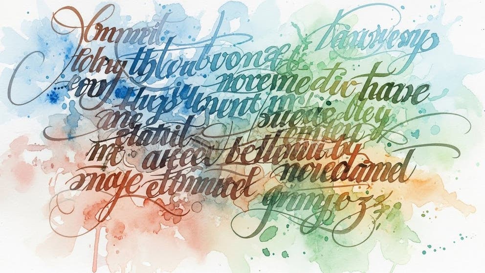 Colorful Calligraphy Artwork Stock Illustrations – 17,119 Colorful ...