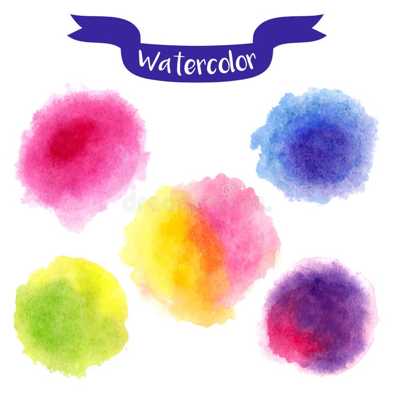 Watercolor elements set stock vector. Illustration of graphic - 56063829