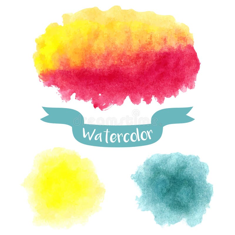 Watercolor elements set stock vector. Illustration of shape - 56064156