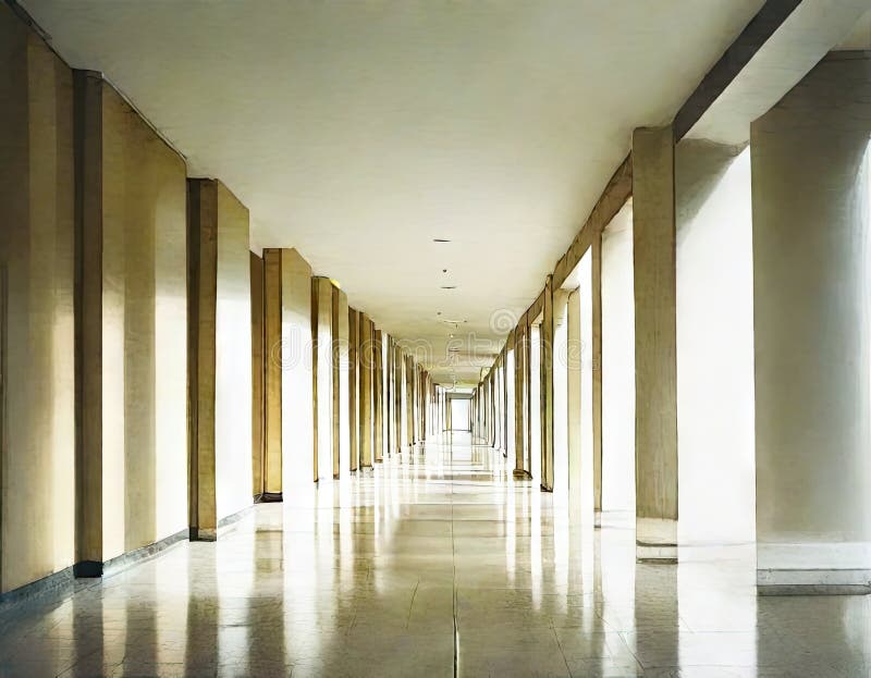 Watercolor of Empty Vacant Home House Design Stock Illustration ...