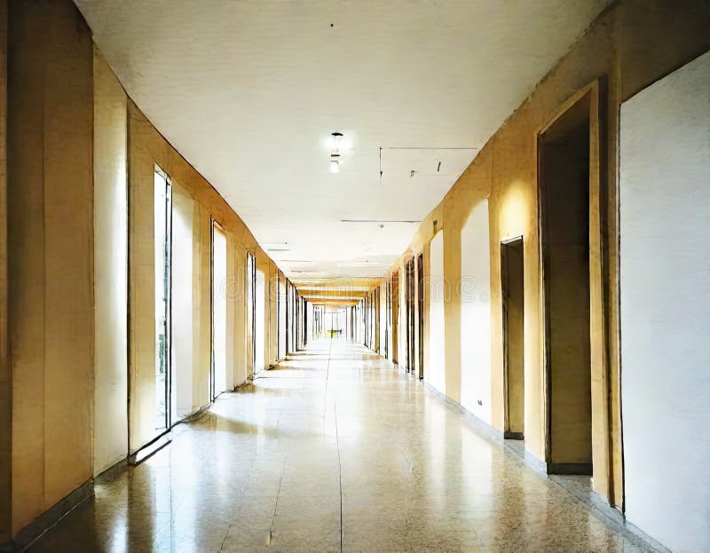 Watercolor of Empty Vacant Home House Design Stock Illustration ...