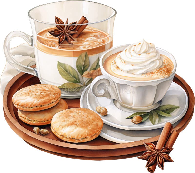 Watercolor Fall Dessert Clipart Delicious Fall Pumpkin Spice Holiday ...