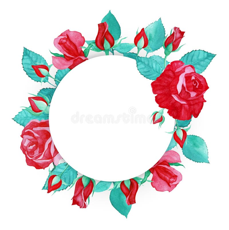 Watercolor Floral Frame Multi Purpose Background Stock Vector ...