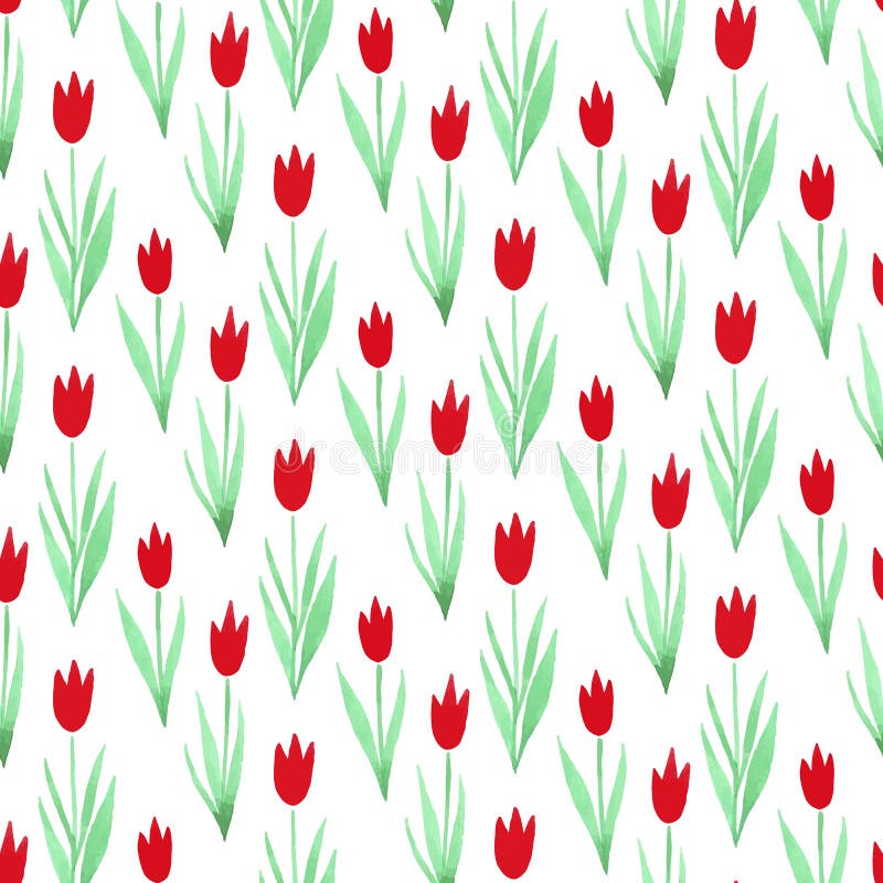 Watercolor Flower Nature Pattern Stock Vector - Illustration of ...