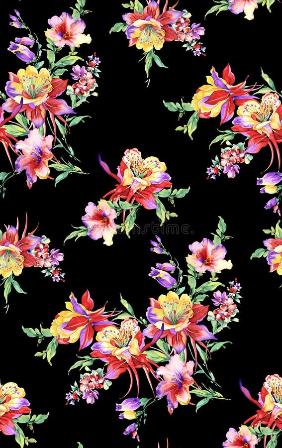 Abstract Colorful Block Print Pattern Stock Illustration - Illustration ...