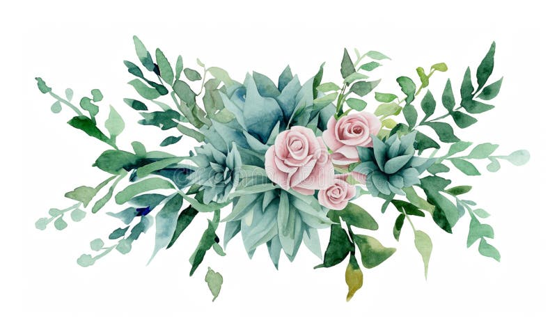 Watercolor Flowers. Hand Painted Abstract Botanical Illustrations ...