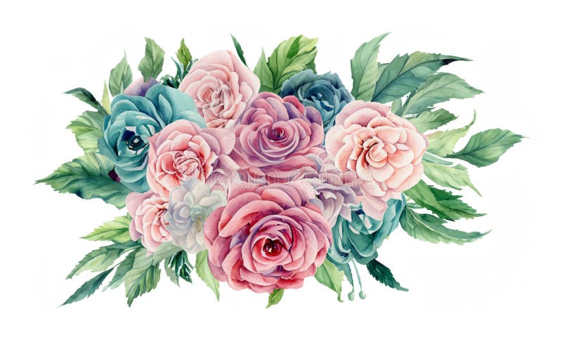 Watercolor Flowers. Hand Painted Abstract Botanical Illustrations ...