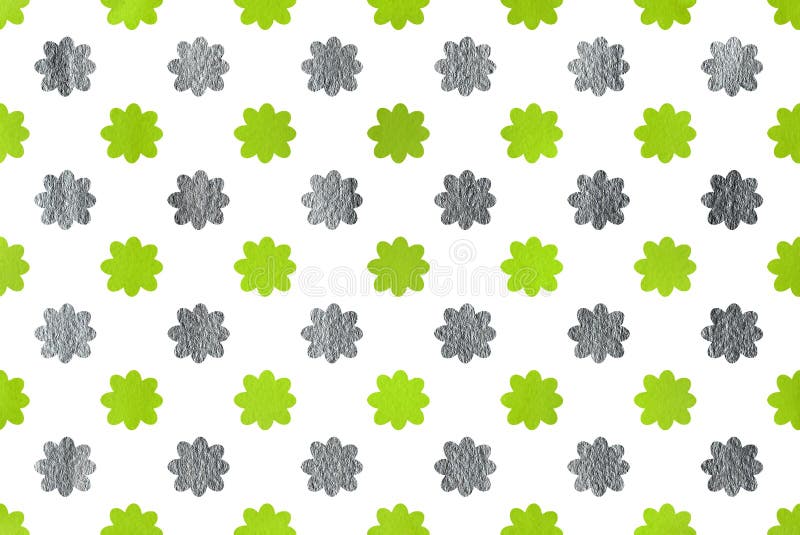 Watercolor Flowers Pattern. Stock Illustration - Illustration of metal ...