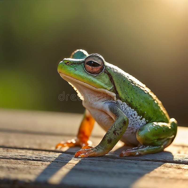 Frog Image hyperrealistic stock illustration. Illustration of wildlife ...