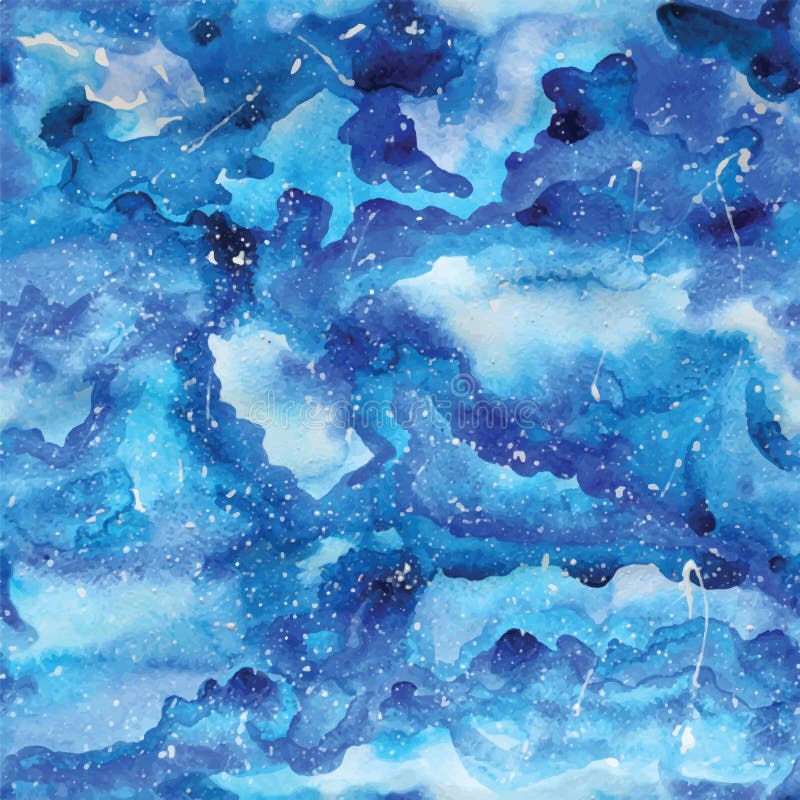 Watercolor Galaxy Illustration. Seamless Pattern. Stock Vector ...